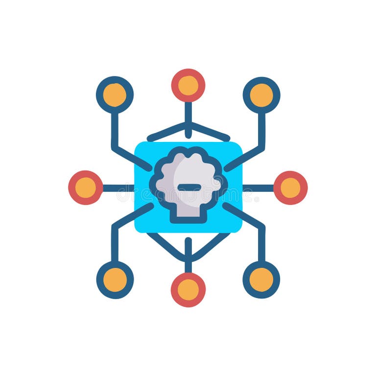 Modern Machine Learning Icon for Data Science Stock Image ...