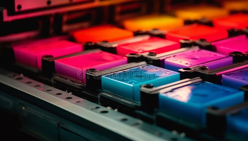 Modern Machinery Controls Electrical Components for Manufacturing ...