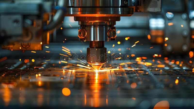 Modern Machinery Precision at Work. Concept Industrial Automation ...