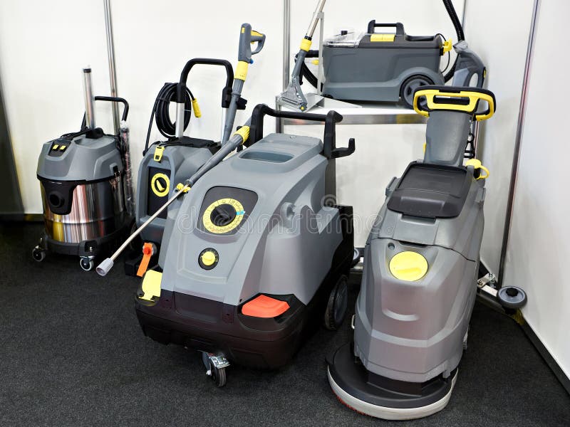Modern Machines for Cleaning Commercial Spaces Stock Image - Image of ...