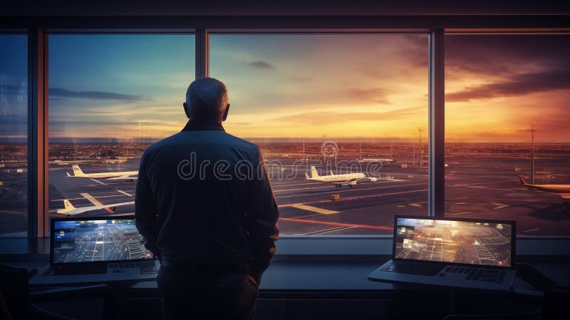 Modern Maestro: a Pilot Oversees Takeoff from the Flight Control Tower ...