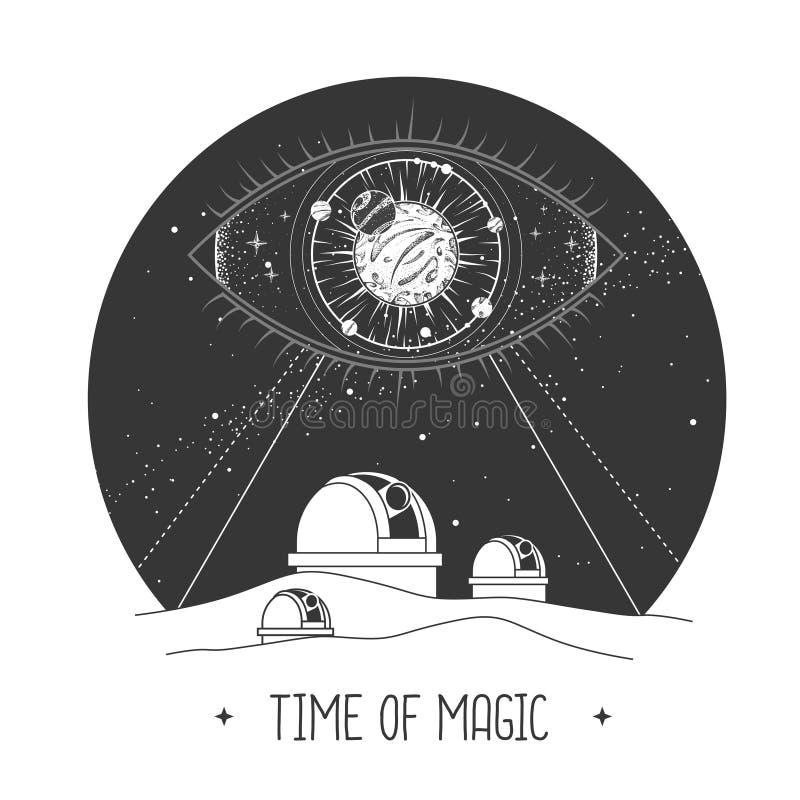 Magic All Seeing Eye Hand Drawn Seamless Vector Border Illustration ...