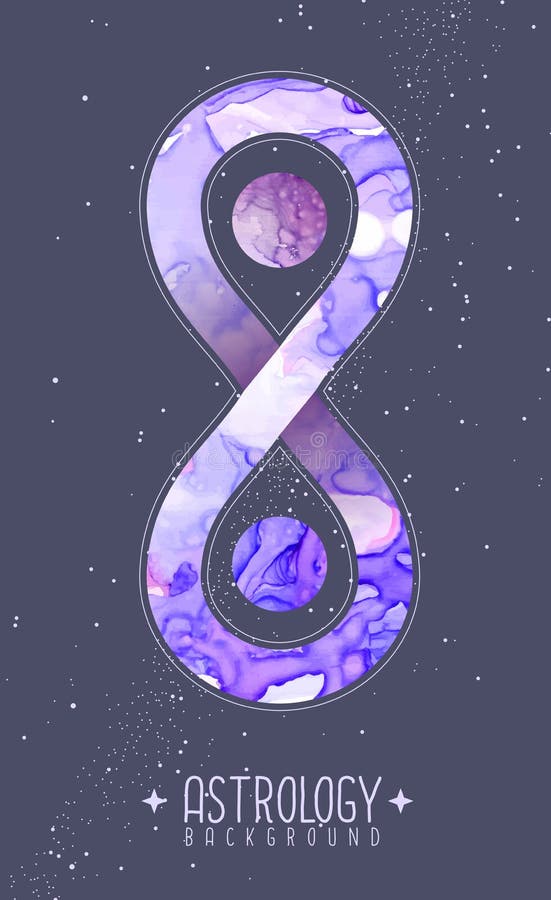 Modern Magic Witchcraft Card with Planets in Outer Space. Infinity ...