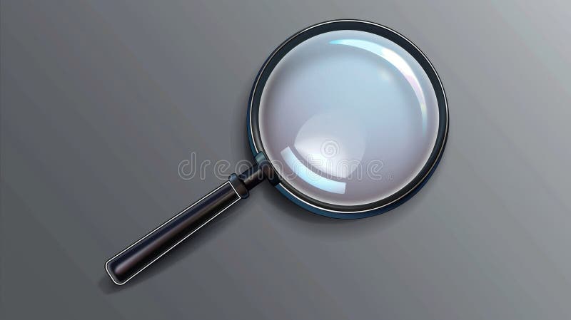 A Modern Magnifying Glass with Realistic Details Stock Image - Image of ...