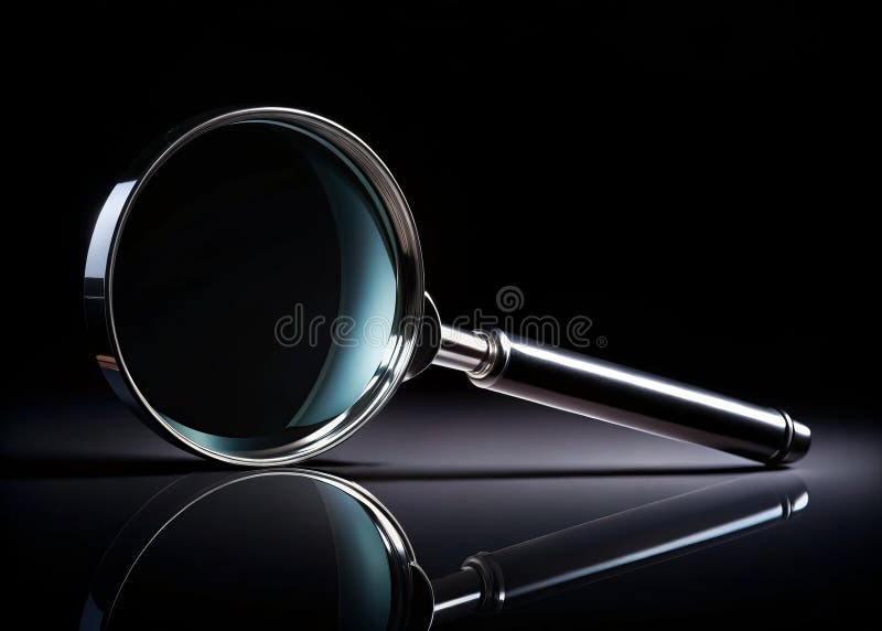 Modern Magnifying Glass Silhouette Professional Design Element for ...
