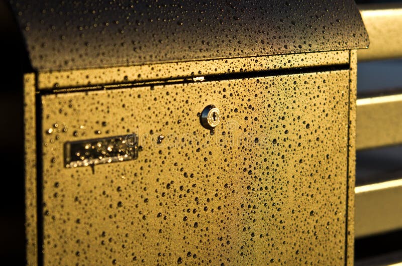 Modern mailbox stock photo. Image of outdoors, light - 53188948