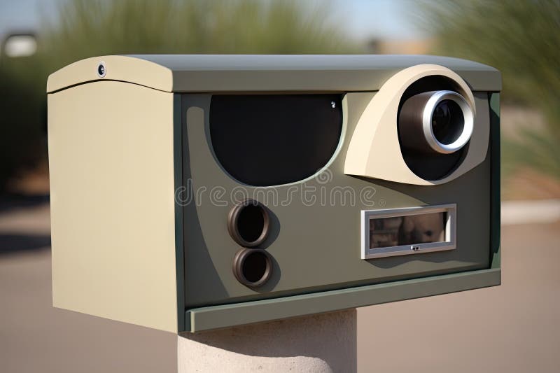 Modern Mailbox with Hidden Camera Installed, To Capture the Identity of ...