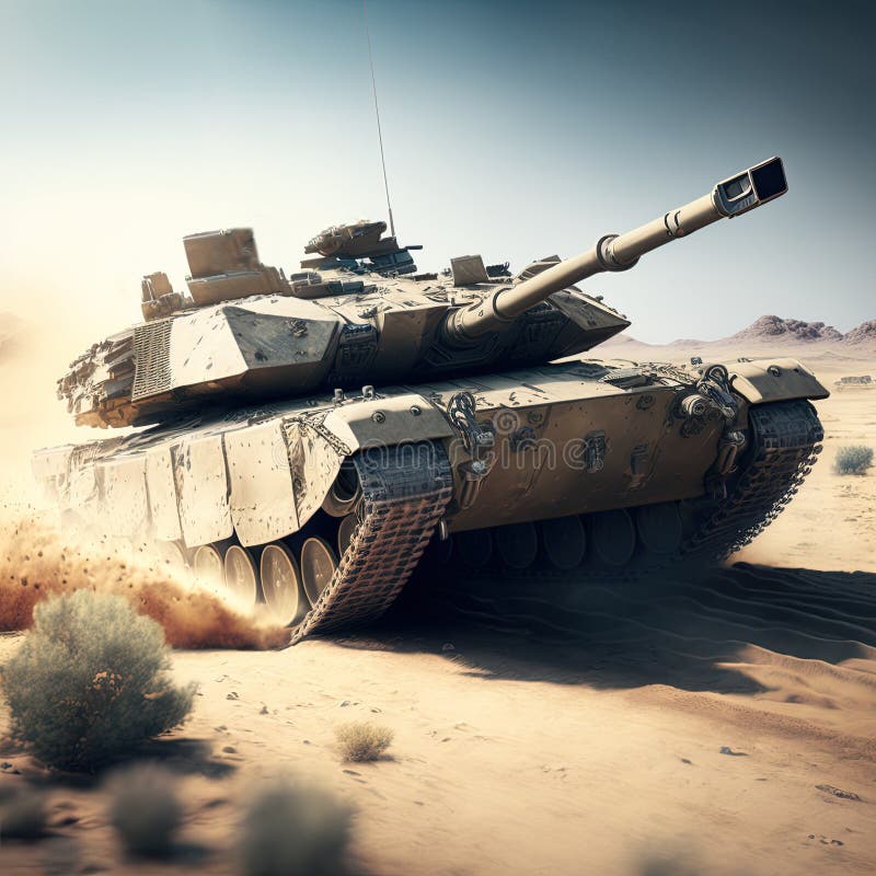 Modern Main Battle Tank Created with Generative AI Stock Illustration ...