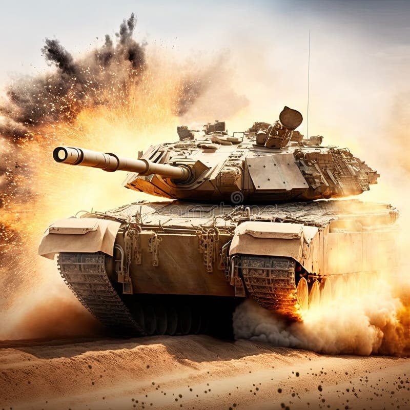 Modern Main Battle Tank Created with Generative AI Stock Illustration ...