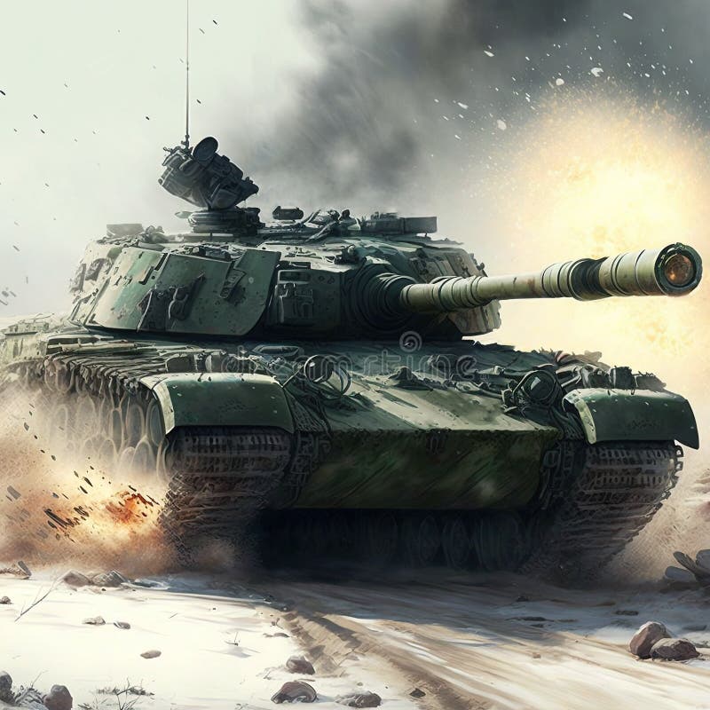 Modern Main Battle Tank Created with Generative AI Stock Illustration ...