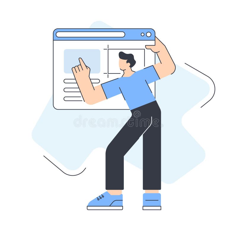 Website Architecture Concept, CMS Content Management System, Interface ...