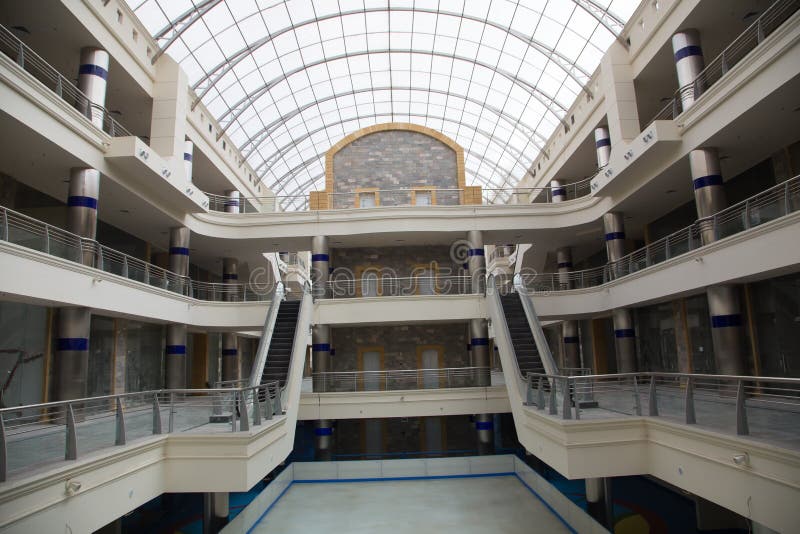 Modern mall stock image. Image of retail, floor, center - 40667879