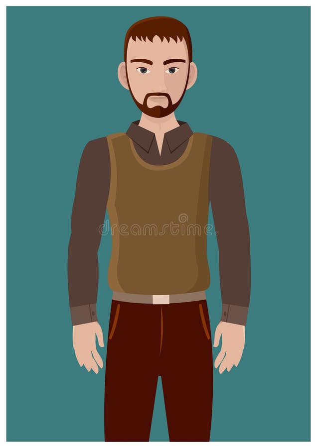 Modern Man. Vector Illustration Decorative Design Stock Vector ...