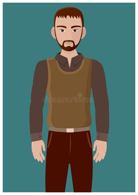 Modern Man. Vector Illustration Decorative Design Stock Vector ...