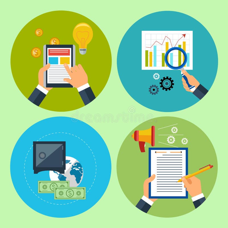 Modern management process stock vector. Illustration of office - 47766392