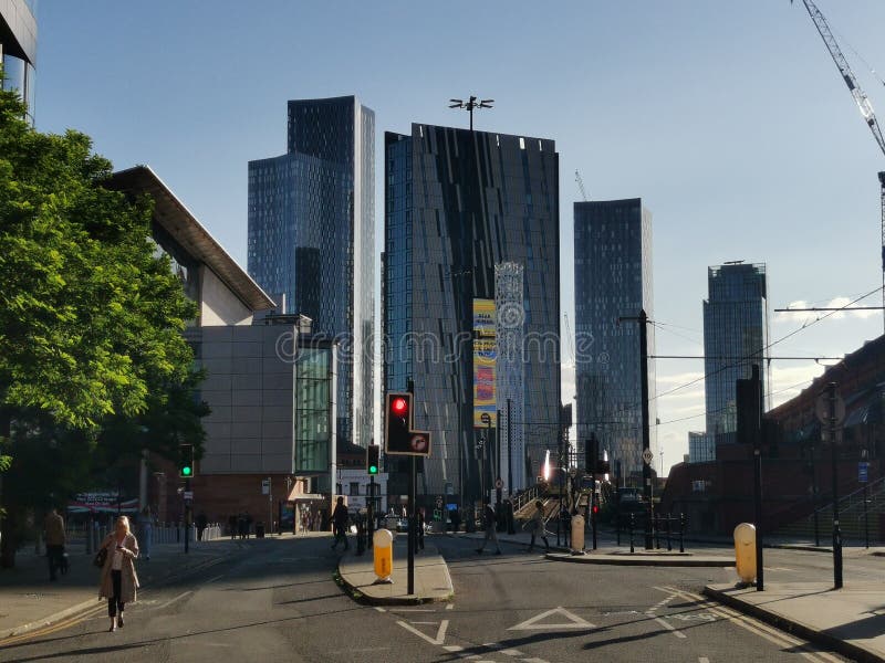 Modern Manchester City Centre Architecture Editorial Stock Photo ...