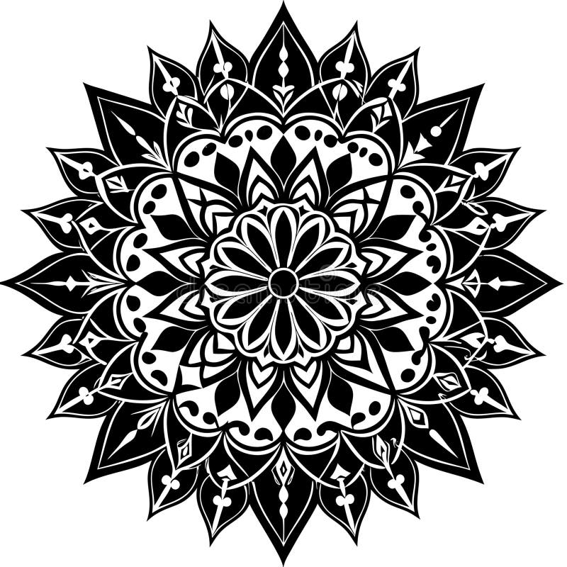Modern Mandala Design with Intricate Details in Full Frame Vector ...