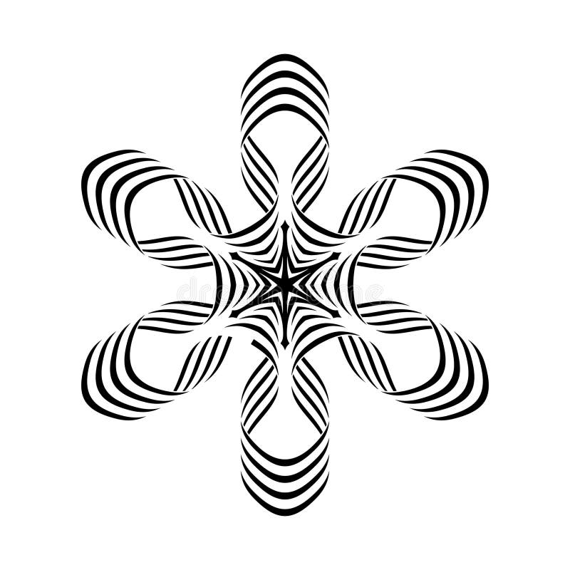 Modern Mandala Design with Lines Stock Vector - Illustration of logo ...