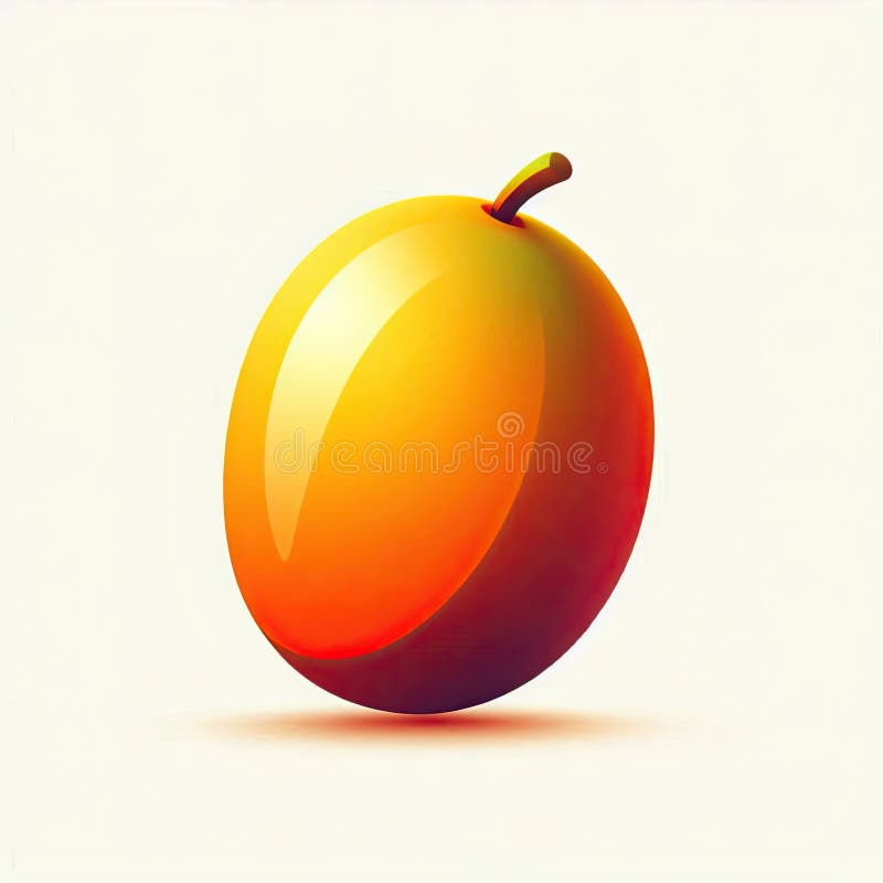 Modern Mango Illustration with Deep Colors Stock Illustration ...