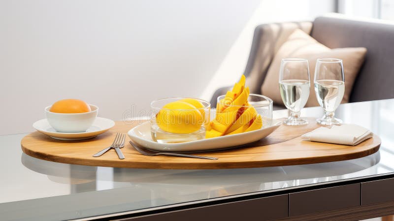 Modern mango table stock illustration. Illustration of mango - 370461915