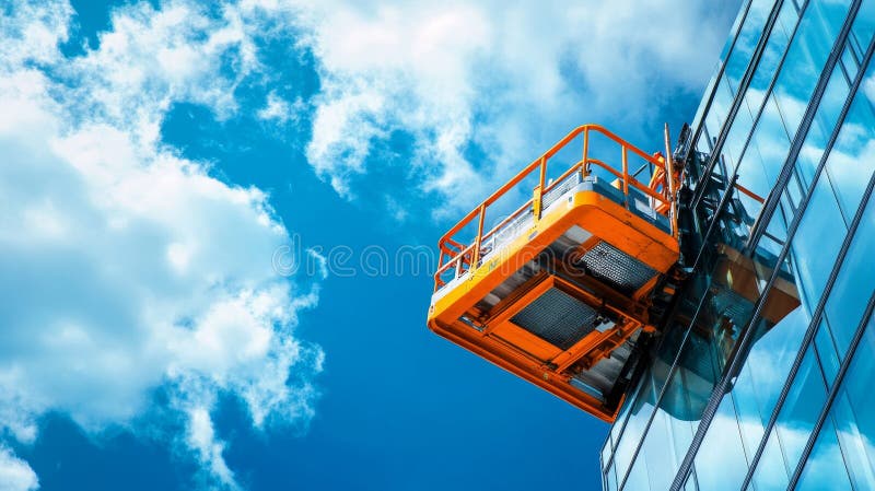 Modern Manlift Machine for Safe Elevated Work at Construction Site ...
