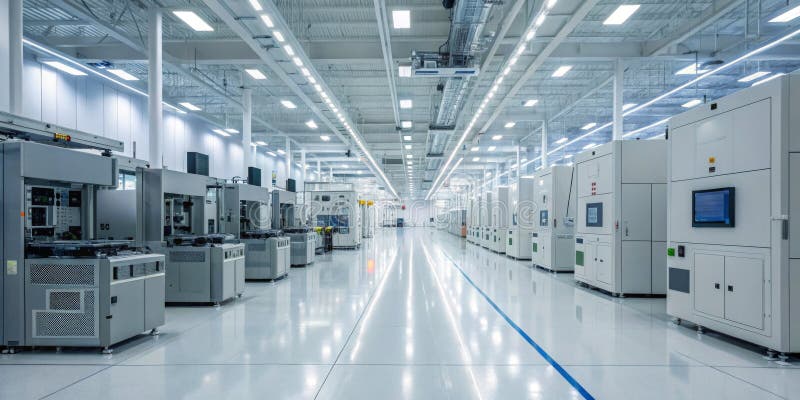 Modern Manufacturing Facility Featuring Advanced Machinery and Clean ...