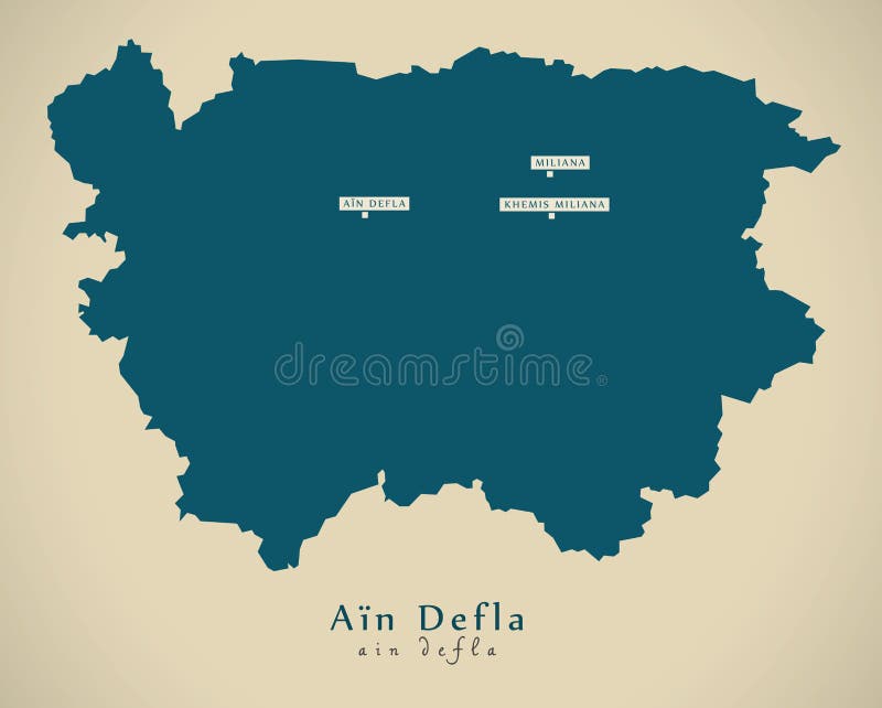 Modern Map - Ain Defla DZ stock illustration. Illustration of ... Modern Map - Ain Defla DZ stock illustration. Illustration of ...