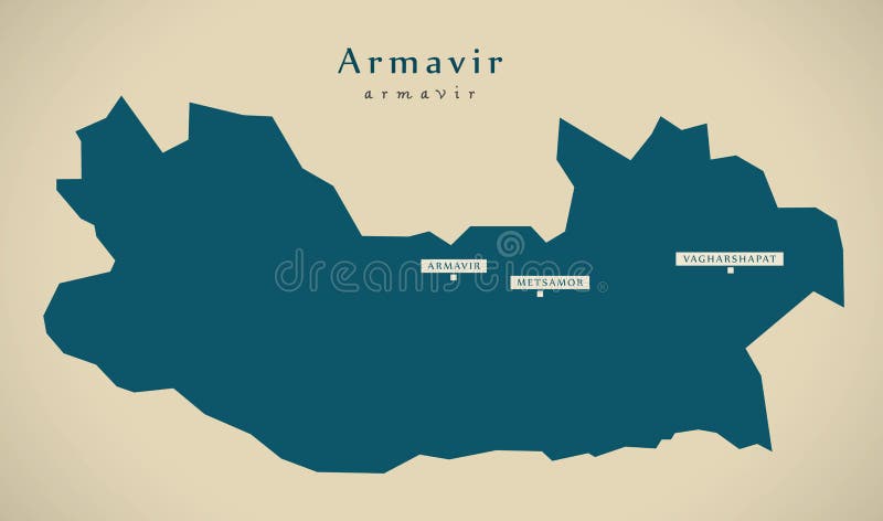 Modern Map - Armavir am stock illustration. Illustration of provinces ...