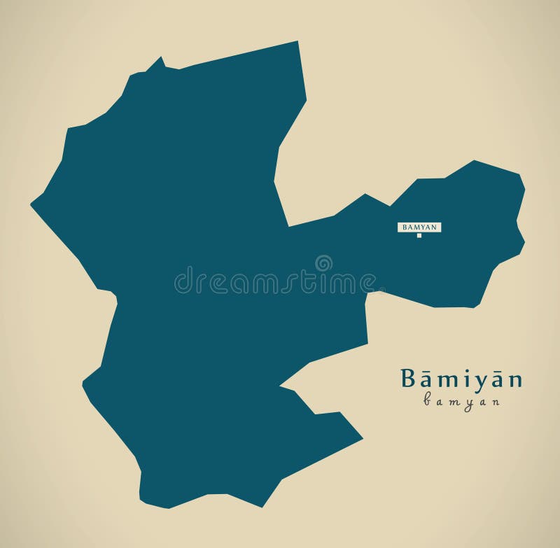 Modern Map - Bamiyan AF stock illustration. Illustration of country ...