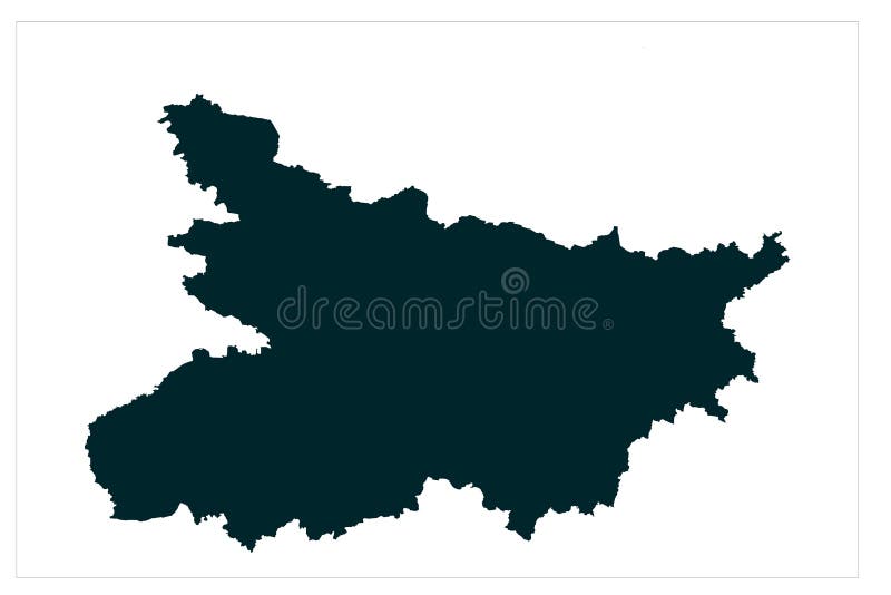 Modern Map - Beautiful Vector Illustration of Bihar State of India ...