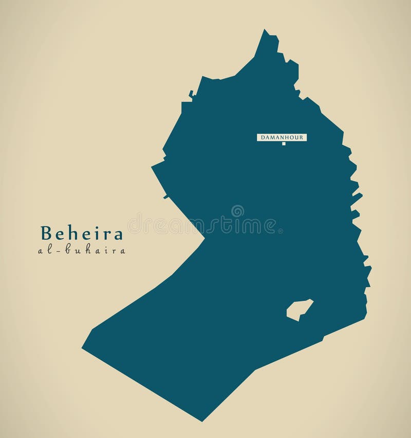 Modern Map - Beheira EG stock illustration. Illustration of border ...