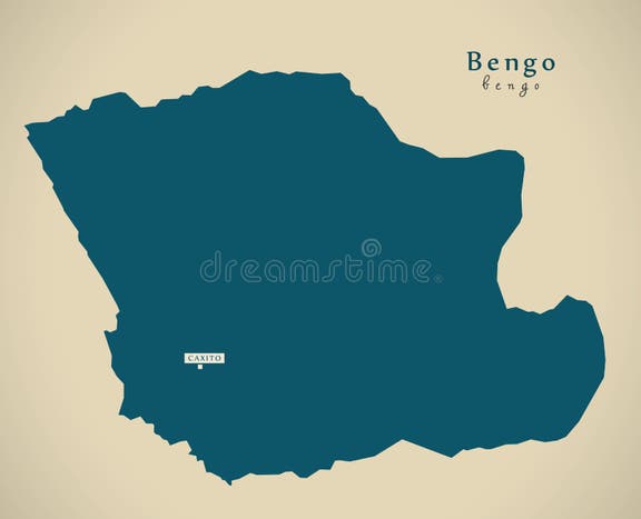 Modern Map - Bengo AO stock illustration. Illustration of simple ...