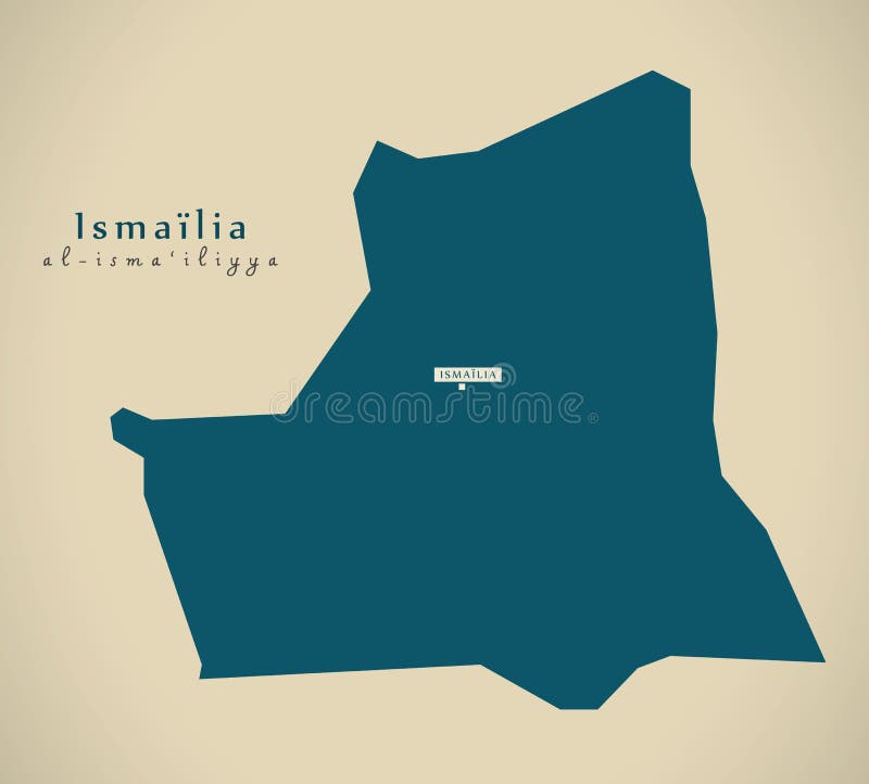 Modern Map - Ismailia EG stock illustration. Illustration of making ...