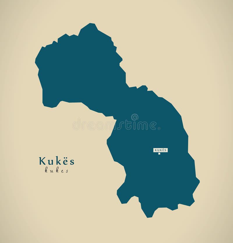 Modern Map - Kukes AL stock illustration. Illustration of federal ...