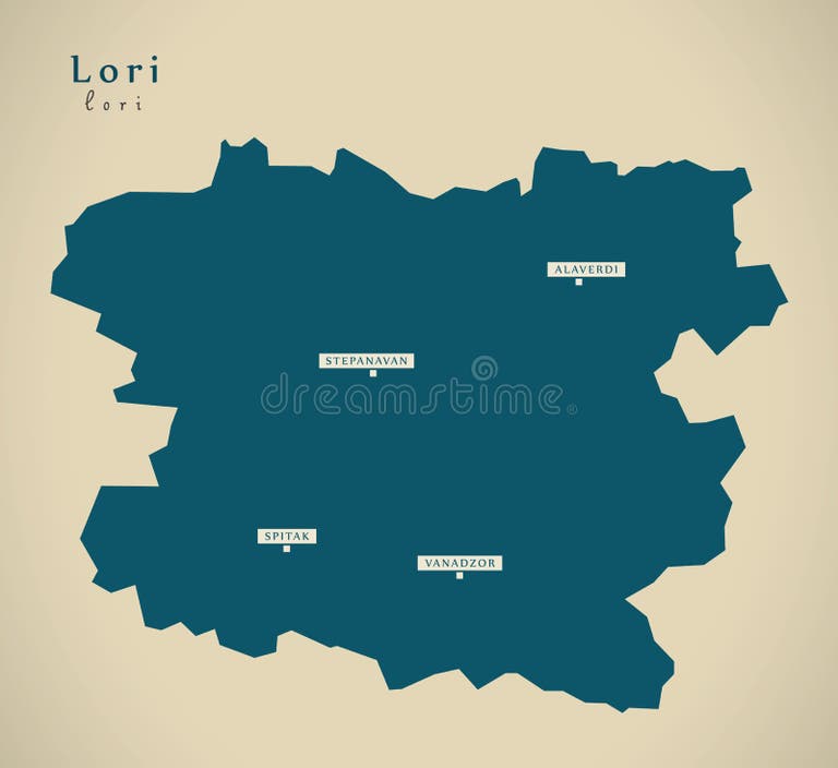 Modern Map - Lori am stock illustration. Illustration of borders ...