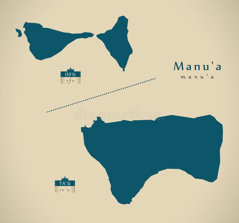 Modern Map - Manu`a AS stock illustration. Illustration of countries ...
