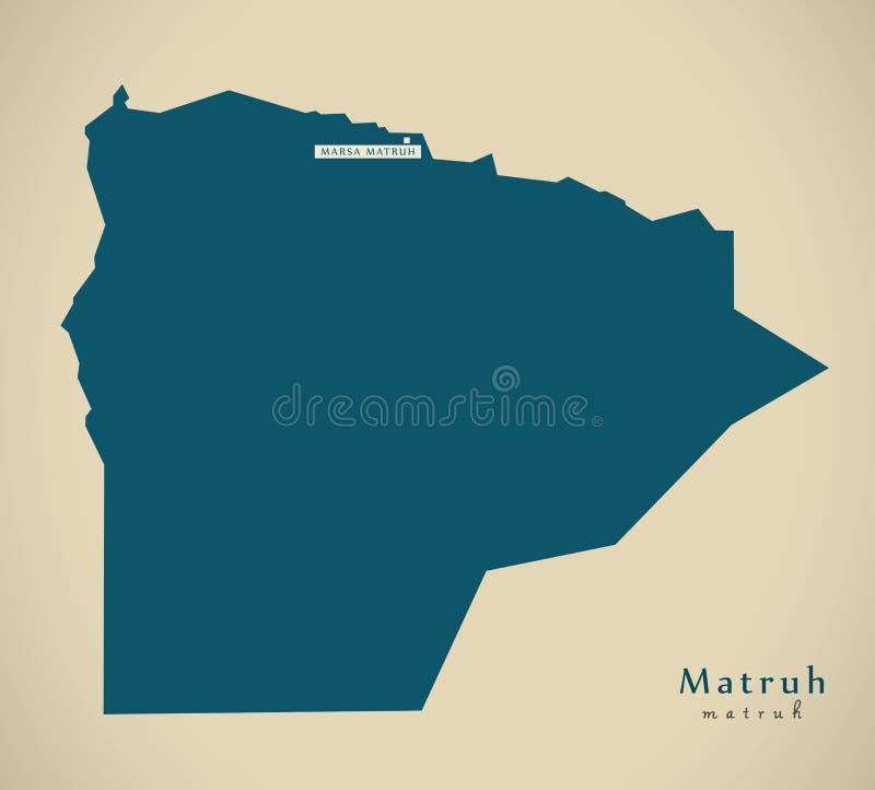 Modern Map - Matruh EG stock illustration. Illustration of border ...