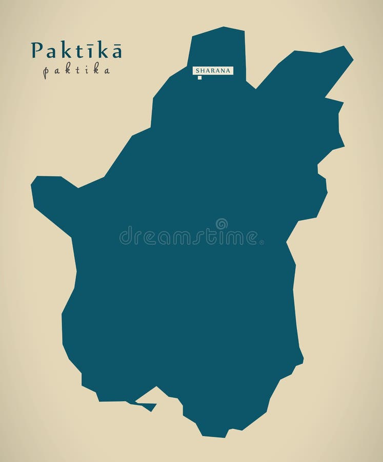 Modern Map - Paktika AF stock illustration. Illustration of ...