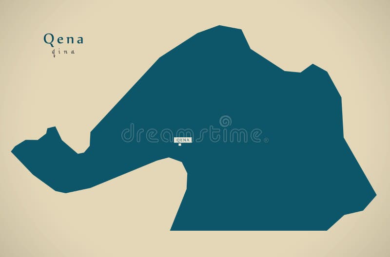 Modern Map - Qena EG stock illustration. Illustration of easy - 105684521