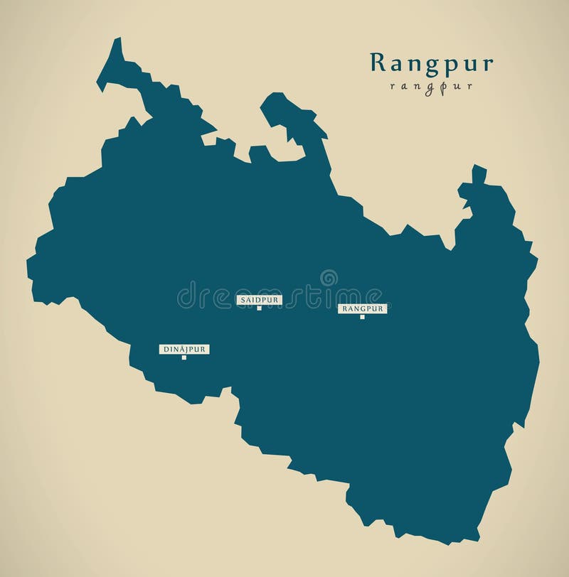 Rangpur City Peoples Republic of Bangladesh Map Vector Illustration, Scribble Sketch City of ...