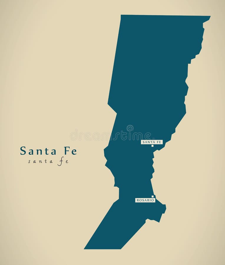 Modern Map - Santa Fe AR stock illustration. Illustration of ...