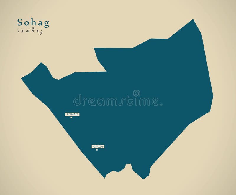 Modern Map - Sohag EG stock illustration. Illustration of abstract ...