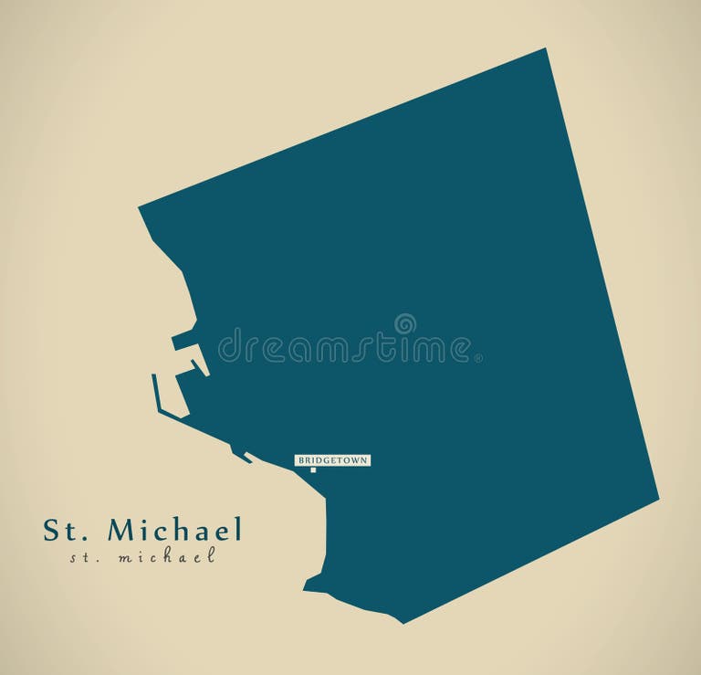 Modern Map - St. Michael BB Stock Illustration - Illustration of ...