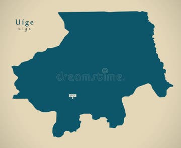 Modern Map - Uige AO stock illustration. Illustration of simple - 105772330