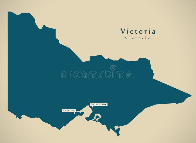 Modern Map - Victoria AU stock illustration. Illustration of ...