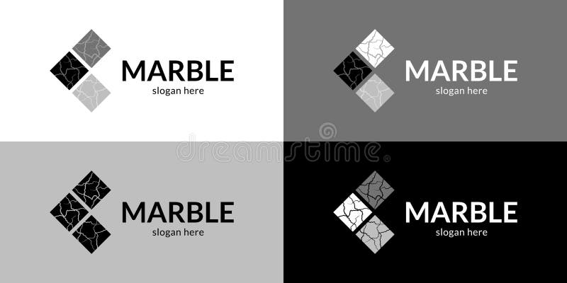 Modern marble logo stock illustration. Illustration of coating - 247206166