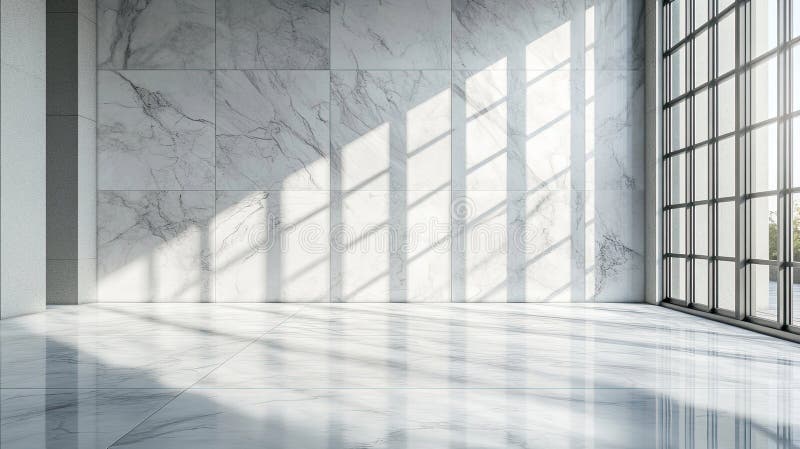 Modern Marble Room Interior Design Stock Illustration - Illustration of ...