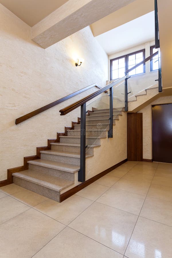 Modern marble stairs stock image. Image of house, inside - 37576949