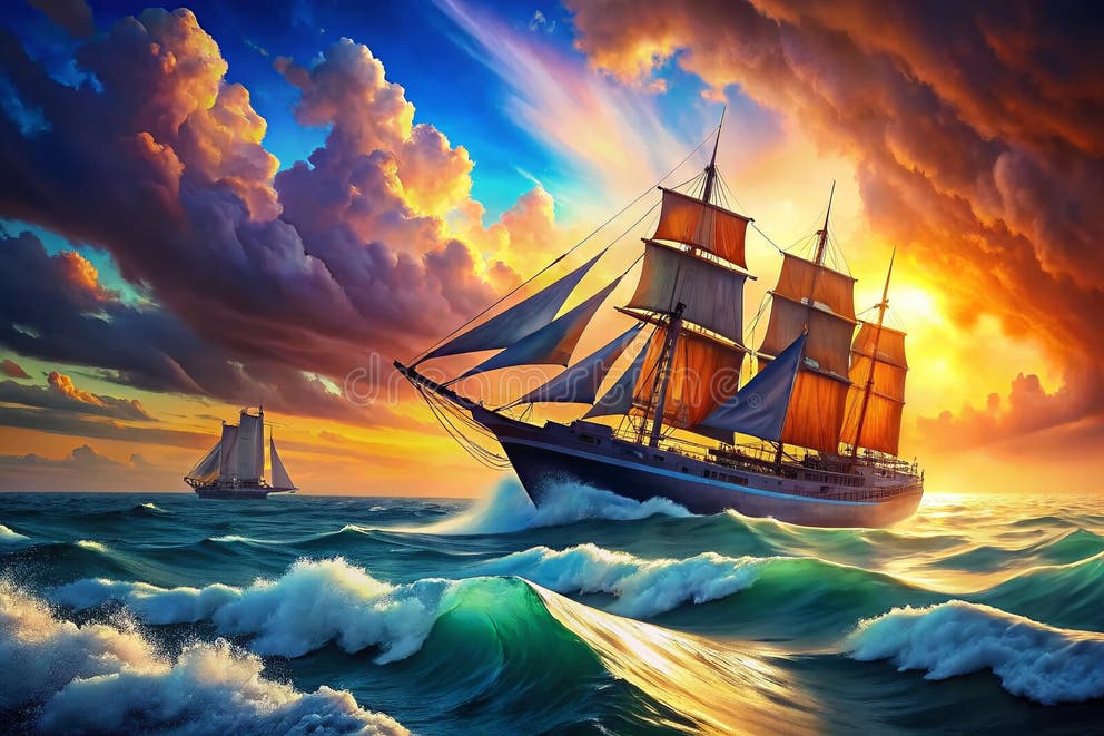 Modern Maritime Logistics a Stylized Visualization of Global Shipping ...