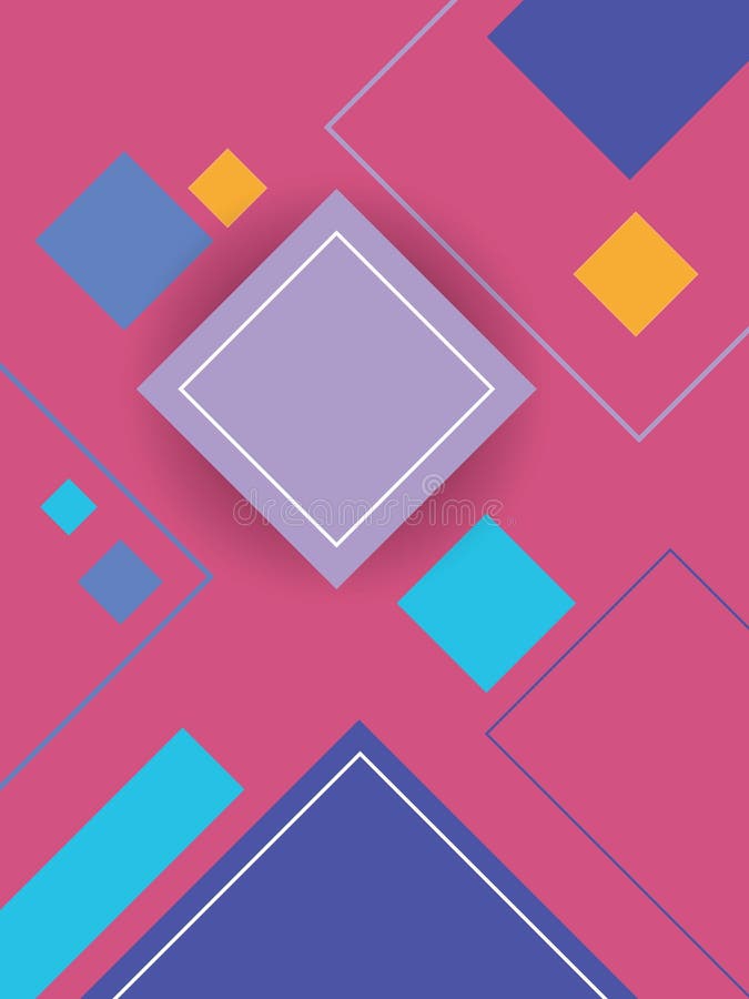 Modern Material Design Background with Geometric Shapes and Bright ...